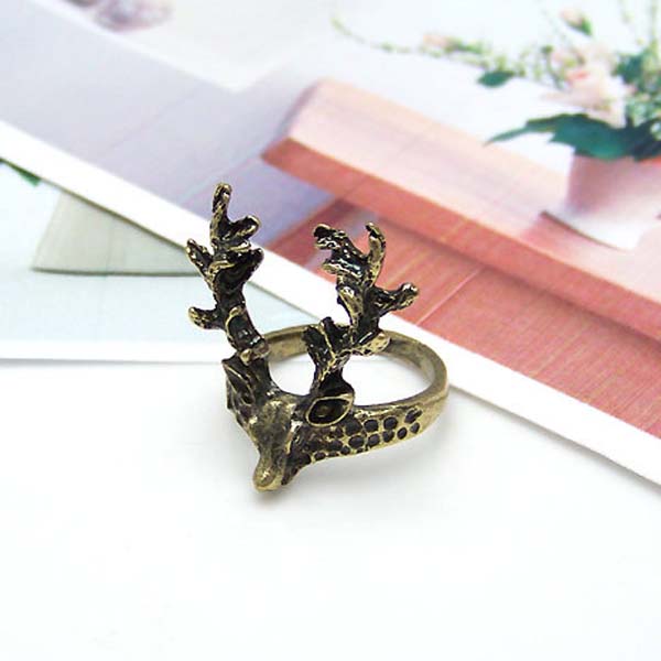 Christmas Gifts Elk Rings,retro Christmas Elk Ladies Rings on Luulla