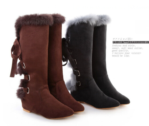 Japanese Fashion Fuzzy Suede Boots on Luulla